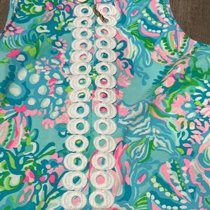 Lilly Pulitzer | Dresses | Lilly Pulitzer Blue And Pink Floral Dress ...